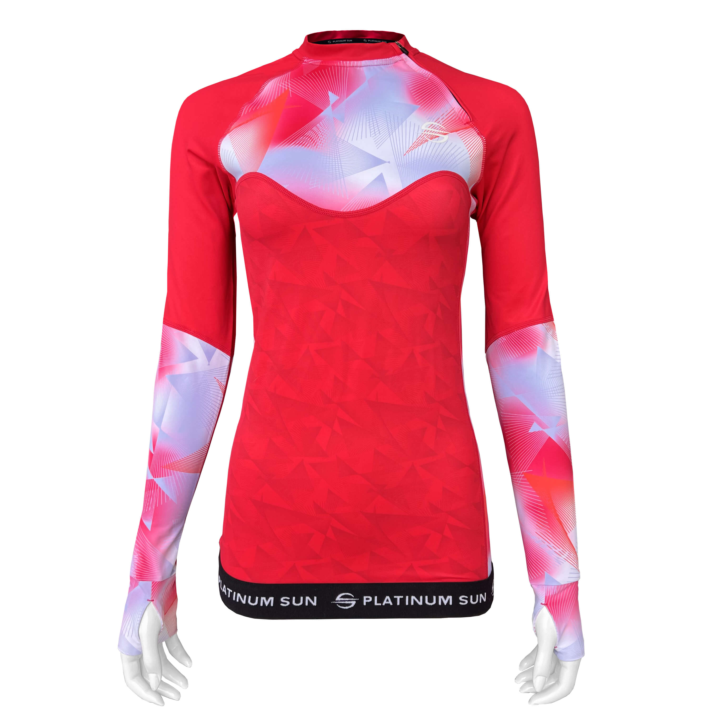Long Sleeve Rash Guard for Women UPF 50+ | Active - Red – Platinum Sun
